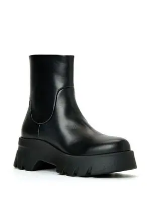 GIANVITO ROSSI Montey Ankle Leather Boots - Black
