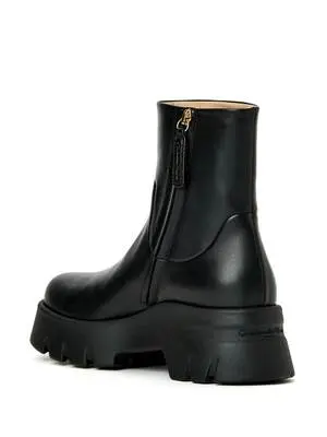 GIANVITO ROSSI Montey Ankle Leather Boots - Black