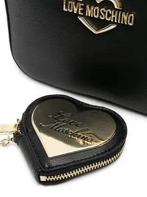 Moschino Leather Camera Bag With Logo Plaque