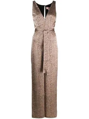 TWINSET Leopard-print Jumpsuit - Neutrals