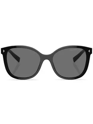Prada Symbole Round-frame Sunglasses - Black