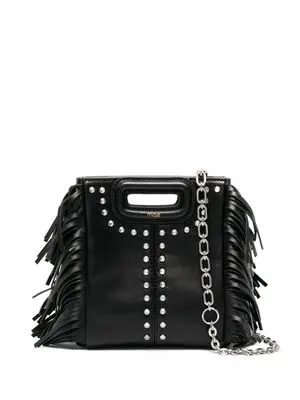 Maje M Fringed Leather Mini Bag