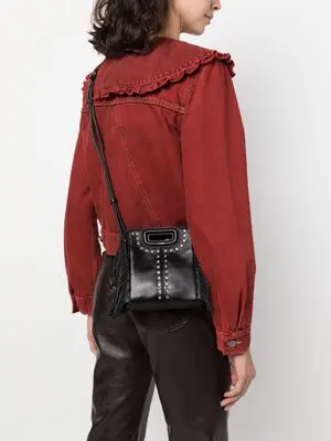 Maje M Fringed Leather Mini Bag