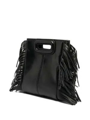 Maje M Fringed Leather Mini Bag