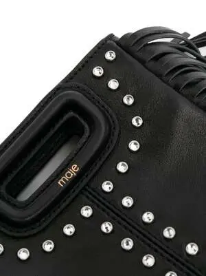 Maje M Fringed Leather Mini Bag