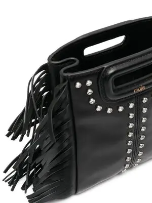 Maje M Fringed Leather Mini Bag
