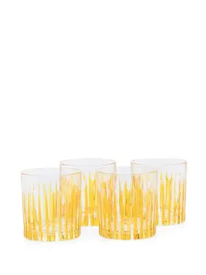 LES-OTTOMANS Crystal Water Tumblers - Yellow
