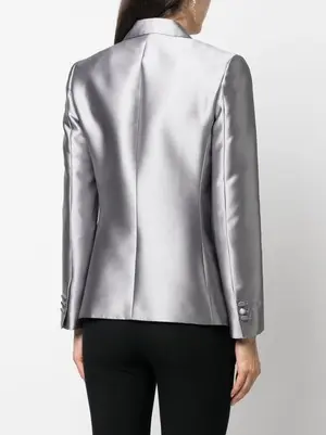 Alberta Ferretti Long-sleeved Satin Blazer