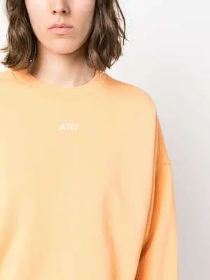 AUTRY Cotton Logo Print Sweatshirt - Orange