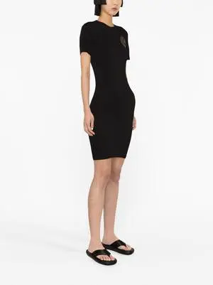 Versace V-emblem T-shirt Dress - Black
