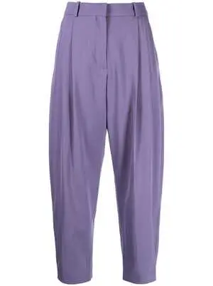 Stella McCartney Stretch-wool Cropped Trousers - Purple