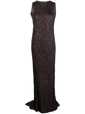 VITELLI Draped Detailing Floor-length Dress