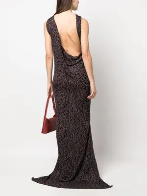 VITELLI Draped Detailing Floor-length Dress