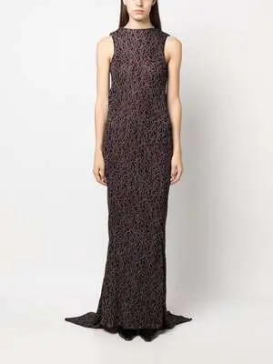 VITELLI Draped Detailing Floor-length Dress