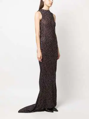 VITELLI Draped Detailing Floor-length Dress