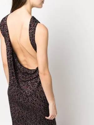 VITELLI Draped Detailing Floor-length Dress