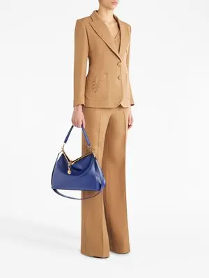 Etro Vela Leather Shoulder Bag - Blue