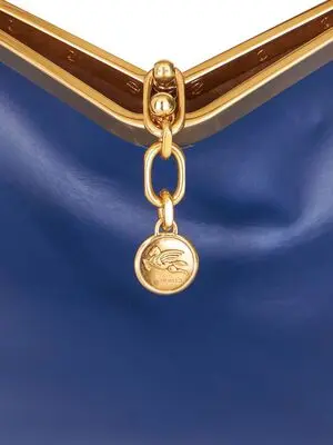 Etro Vela Leather Shoulder Bag - Blue