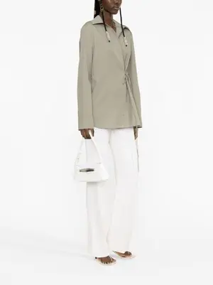JIL SANDER Self-tie Wool Shirt - Green