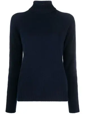DRUMOHR Roll-neck Wool Jumper - Blue