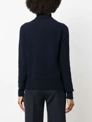 DRUMOHR Roll-neck Wool Jumper - Blue