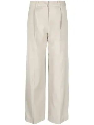 Low Classic Box Pleat Pants For Women