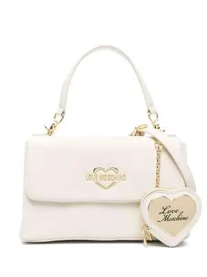 Moschino Logo-lettering Faux Leather Tote Bag - Neutrals