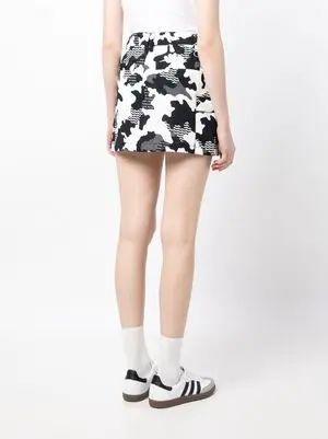 PEARLY GATES Camouflage-print Mini Skirt - Black