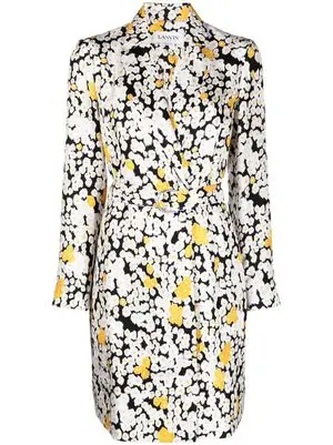 LANVIN Floral-print Belted Wrap Dress - White