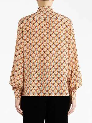 Etro Floral-print Silk Shirt - Brown