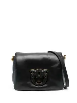 Pinko Love Click Puff Leather Shoulder Bag