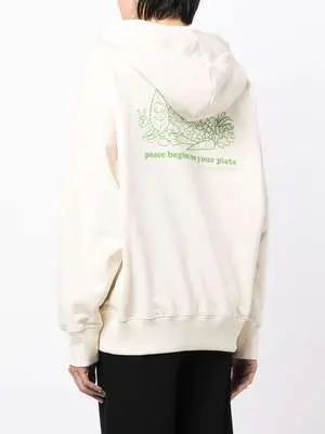 Stella McCartney Slogan-print Drawstring Cotton Hoodie
