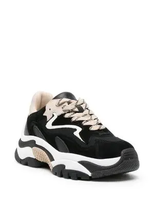 Ash Panelled Low-top Sneakers - Black