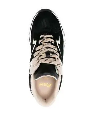 Ash Panelled Low-top Sneakers - Black
