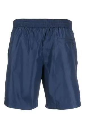 Dolce & Gabbana Logo-plaque Drawstring Swim Shorts - Blue