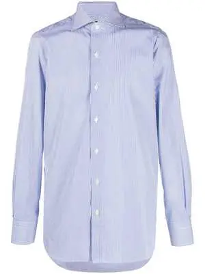 FINAMORE 1925 Spread-collar Striped Shirt