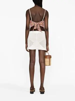 Zimmermann Raie Open-knit Shorts