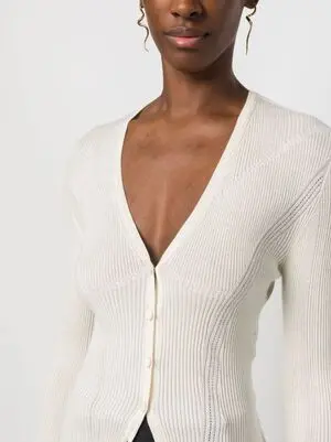 LANVIN Ribbed V-neck Cardigan