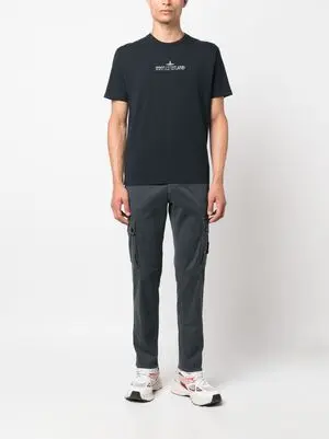 Stone Island Compass-patch Straight-leg Trousers