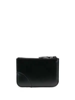 Comme Des Garçons Logo-debossed Leather Pouch - Black