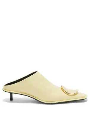 JIL SANDER Kitten-heel Plaque-detail Mules