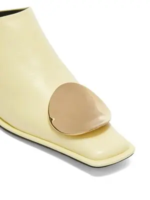 JIL SANDER Kitten-heel Plaque-detail Mules