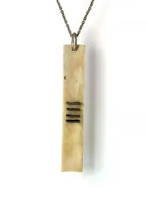 PARTS OF FOUR Plate Slab Bone Necklace - Silver