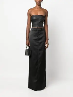 Giuseppe Di Morabito Satin Maxi Skirt - Black