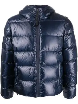 Aspesi Padded Feather-down Hooded Jacket - Blue