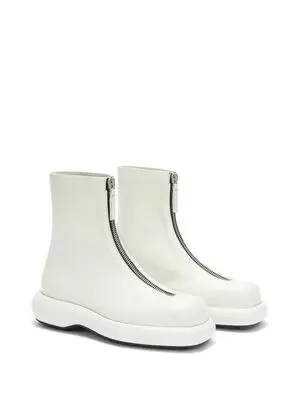 JIL SANDER Zip-up Leather Boots