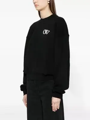 Off-White Logo-print Cotton Sweatshirt - Black