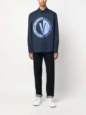 Versace Logo-print Cotton Shirt