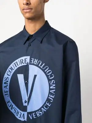 Versace Logo-print Cotton Shirt
