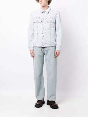DIESEL® D-barcy Ripped Denim Jacket - Blue